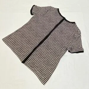 Anne Klein | Tops | Anne Klein Black White Polka Dot Button Back Shirt ...